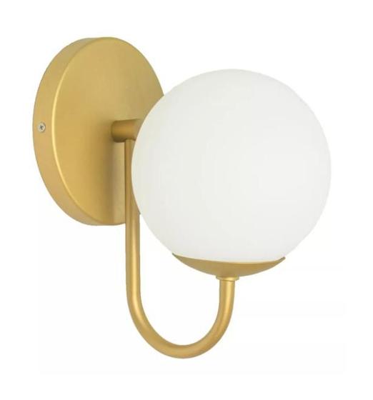 Arandela Parede Moderna Sala Quarto Cabeceira Luxo Dourado - Arandela ...