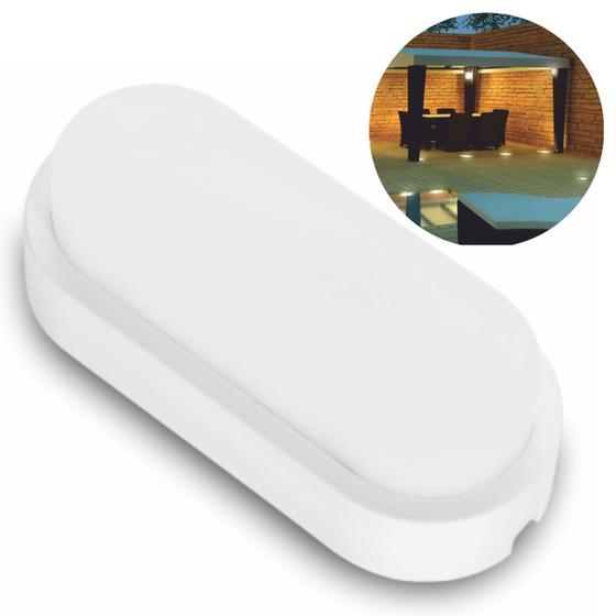 Arandela Tartaruga Led 8W 15W Ip65 Bivolt Interna/Externa Branco Frio 6500K Condomínio Jardim ...