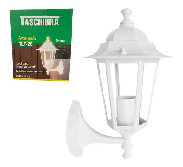 Arandela Taschibra Colonial TLF26 Branco Alumínio E27 Bivolt - Luminária de Parede / Arandela ...