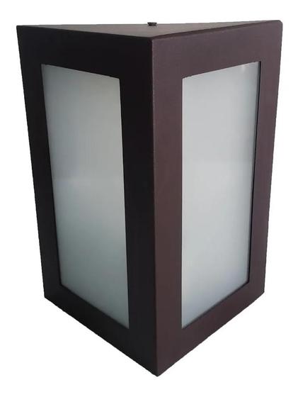 Arandela Triangular Alumínio/vidro Para Àrea Externa Marrom - Elidy ...