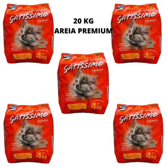 Areia Gato Gatissimo Perfumada Premium Pacote 20 Kg - Sanitário ...