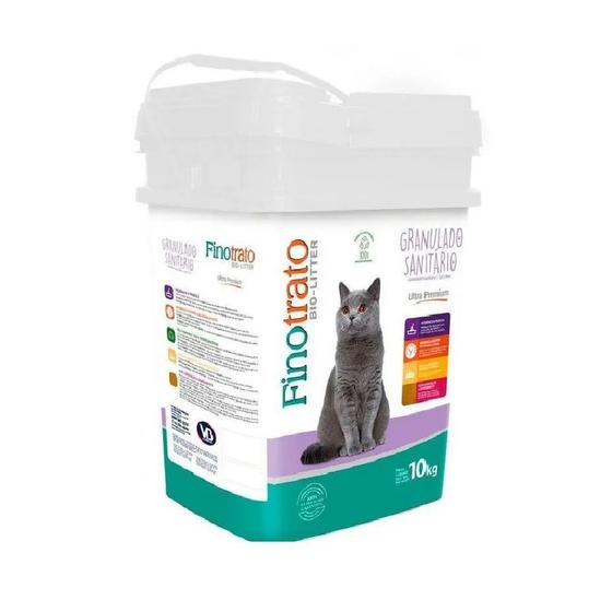 Areia Granulado Sanitário Finotrato Bio-Litter Ultra Premium para Gatos ...