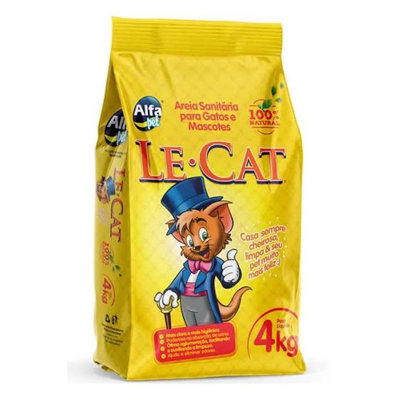 Areia higiênica tradicional sanitária para gatos le cat 4kg - alfa pet granulados - Areia para ...
