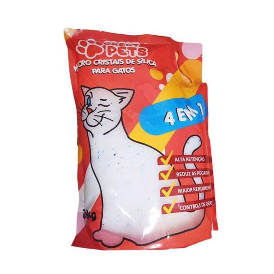 Areia Sílica para Gato Fina 1,6kg Great Pets - Areia para Gato ...