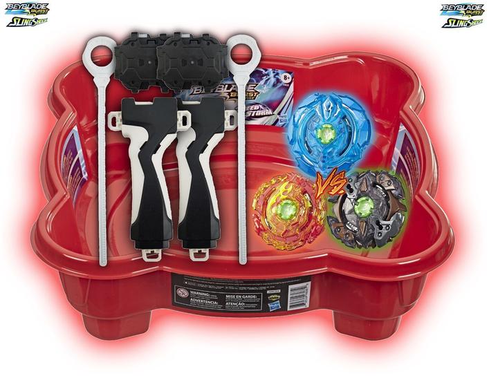 Arena Beyblade Burst + Kit Elemento X Hasbro + 2 Lançador C/ Suporte ...