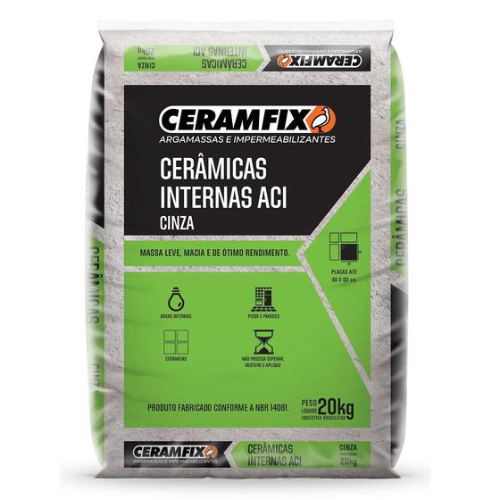 Argamassa Ac I Interna 20kg Cinza Ceramfix - Argamassa para Construção ...