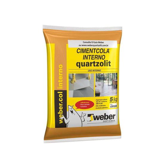 Argamassa Ac1 5kg uso interno cinza Quartzolit - Argamassa para ...