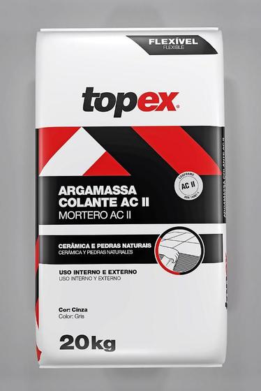 Argamassa AC2 Flexível 20kg Topex - Argamassa para Construção ...