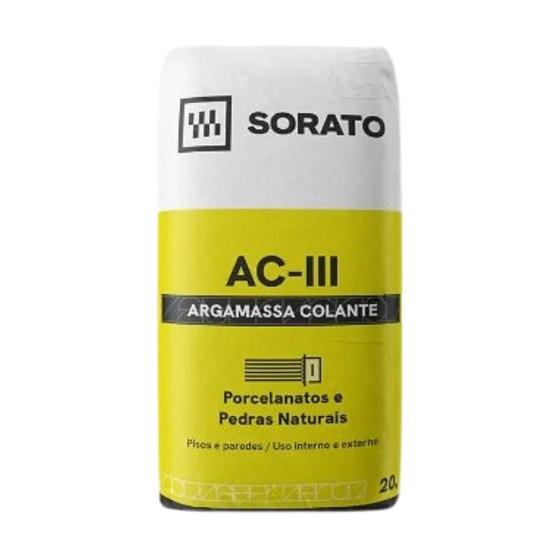 Argamassa Ac3 20Kg Para Porcelanatos E Revestimentos, Cinza - Sorato ...