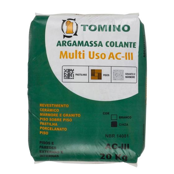 Argamassa ACIII interna e externa, piso sobre piso cinza Grupo Tomino ...