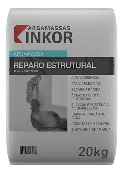 Argamassa De Reparo Estrutural Tixotrópica 20kg Inkor - Argamassa para ...