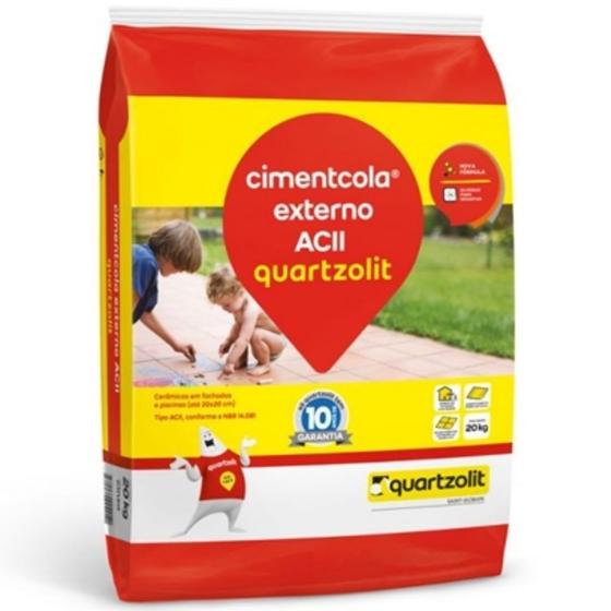 Argamassa Externa ACII Cinza 20kg Quartzolit - Quatzolit - Argamassa ...
