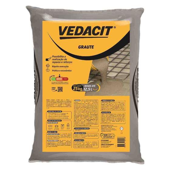 Argamassa Para Grauteamento Graute Saco 25 Kg Vedacit - Otto Baumgart ...