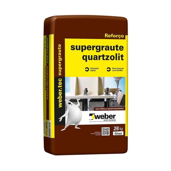 Argamassa Quartzolit de uso Externo e Interno 25kg Super Graute - Weber ...