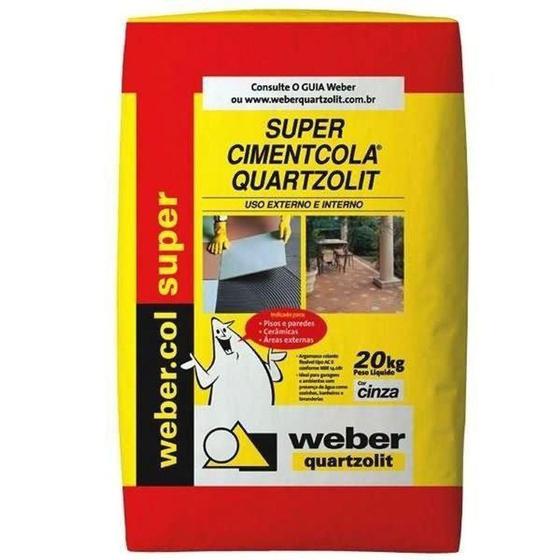 Argamassa Quartzolit Super Cimentcola Ac Ii 20 Kg - Argamassa para ...