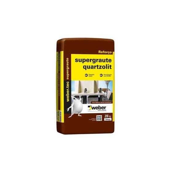 Argamassa Super Graute Para Concreto 25 Kg Weber Quartzolit - Argamassa ...