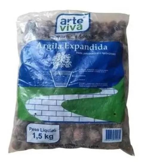 Argila Expandida Com 1,5Kg Ideal Para Jardins - Arte Viva - Argila para ...