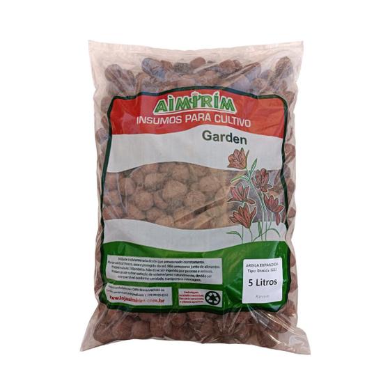 Argila Expandida Graúda 5 Litros jardinagem drenagem substrato plantio ...