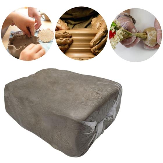 Argila para Artesanato Modelagem de Esculturas 1Kg - Multiart - Argila ...