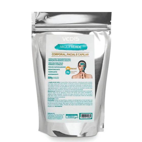 Argila Verde Facial Corporal E Capilar Vedis 500g - Argila Corporal ...