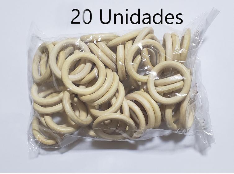 Argola de Madeira nº 1 para Porta Guardanapos 45 mm Cor Marfim Natural ...