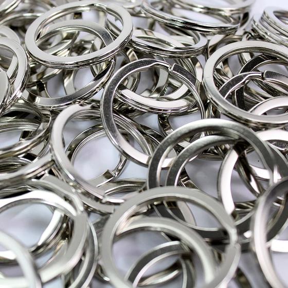 Argola Italiana Prata Reforçada 28mm Para Chaveiro Com 1000 Unidades ...