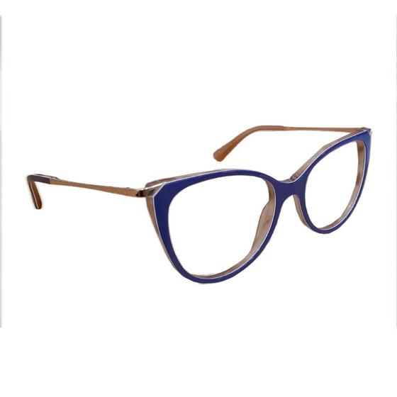 Armação De Óculos Ana Hickmann Ah6415xl H05 Azul Brilho - Armação de ...