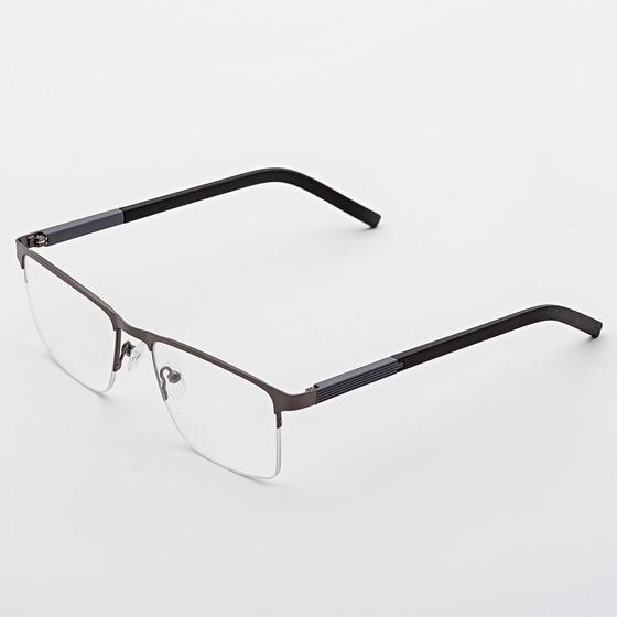 Armação Óculos de Grau Masculino Metal Retangular Paolo- Óculos Sunrise ...