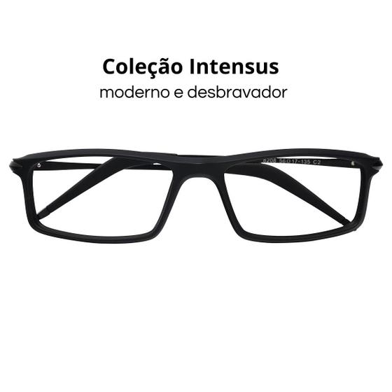Armação Óculos Preto Grau Leitura Coleção Intensus Neder - OACD ...