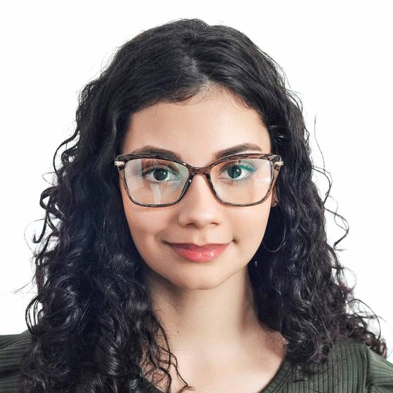 Armação para óculos de grau feminino gatinho cinza transparente - Drey ...