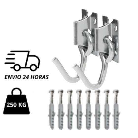 Armador Tipo Gancho De Rede Aço Reforçado, Sobrepor Zincado, Par, 250 ...