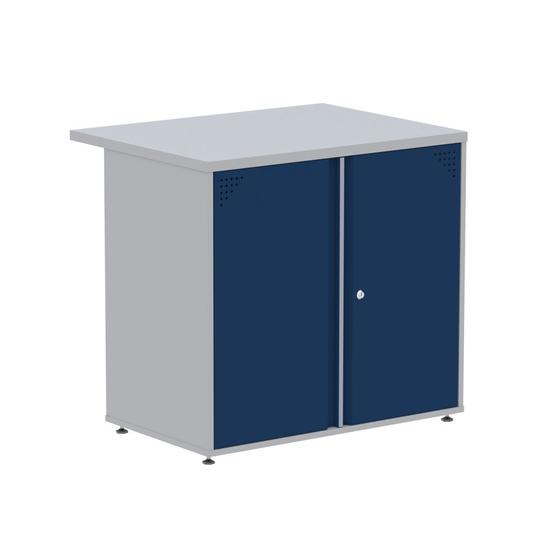 Armário Baixo Com Tampo Extensor Aretto Pandin 79 X 70 Cm Cinza e Azul Del Rey - Outros Móveis ...