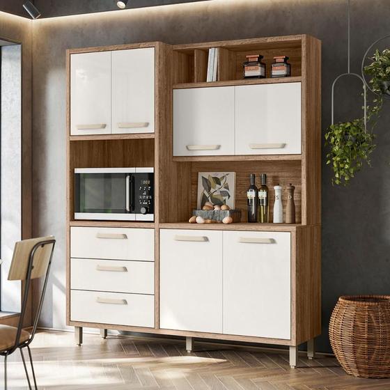 Armário Cozinha 6 Portas 3 Gavetas Moana - Nicioli - Armário de Cozinha ...