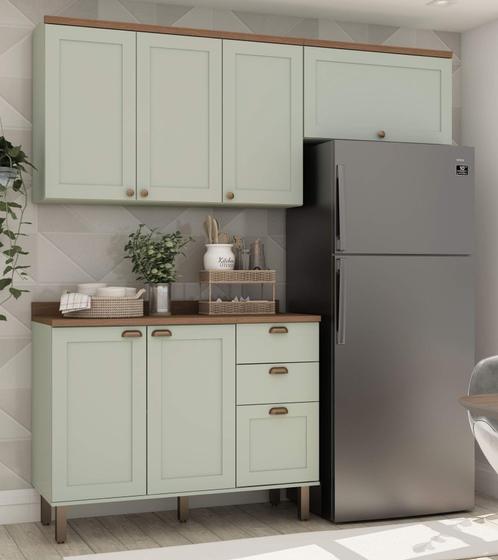 Armário de Cozinha Completa Americana 4 peças Flora 56 Iluminata ...