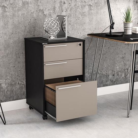 Armário Gaveteiro Multiuso 3 Gavetas Politorno C/ Chave Maia ...