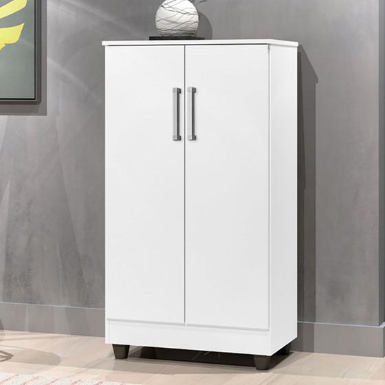 Armário Multiuso Smart 2 Portas 3 Prateleiras Branco - J&a Móveis ...