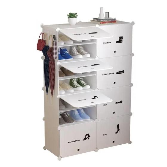 Armário Organizador Brinquedos Grande Guarda-Roupa Sapateira Modular ...