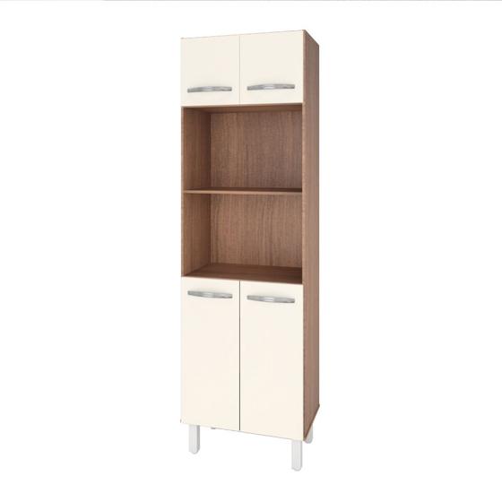 Armário Paneleiro Torre Quente de Cozinha 4 portas Mara Savana frente ...