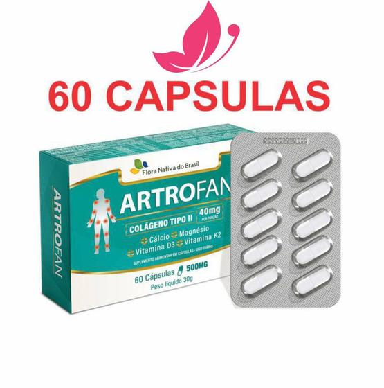 Artrofan 60 Capsulas de 500mg Flora Nativa do Brasil - Vitaminas A-Z ...