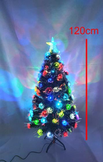 Árvore de Natal LED Fibra Ótica Nevada 120Cm Luzes Colorida - MultiA ...