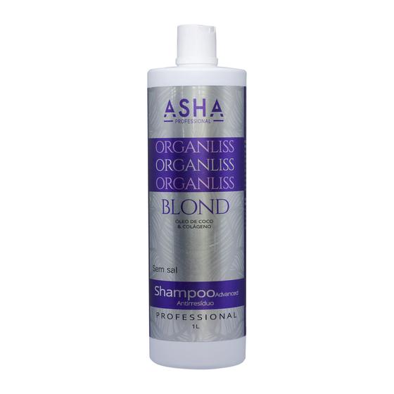 Asha Shampoo Anti Resido Organ Liss Blond 1000Ml - Shampoo - Magazine Luiza