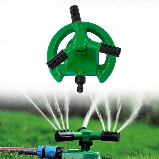 Aspersor Irrigador Para Grama Jardim 360 Graus Automático Com Base ...