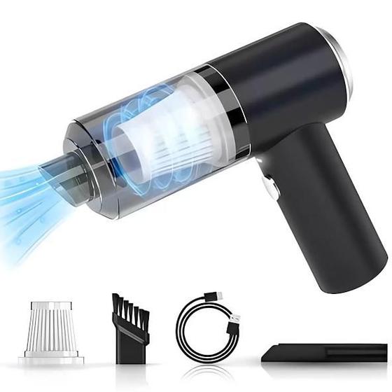 Aspirador Pó Portatil Carro Sem Fio Soprador Limpeza Sofá Tapete ...