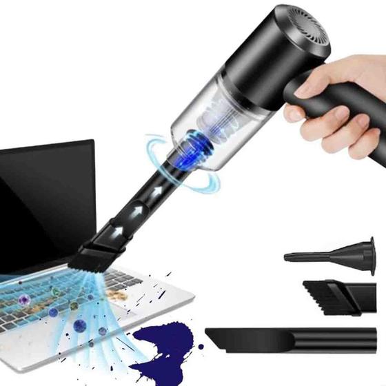 Aspirador Po Sem Fio Soprador Portatil Filtro Reutilizavel Limpeza ...