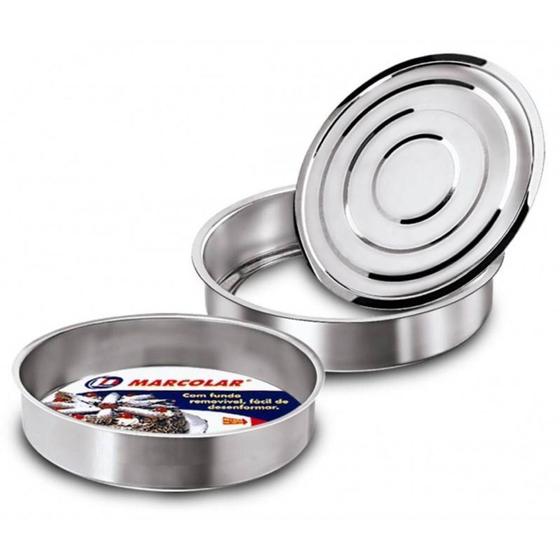 Assadeira Redonda Polida Nº 1 com Fundo Removível - Marcolar - Formas e ...