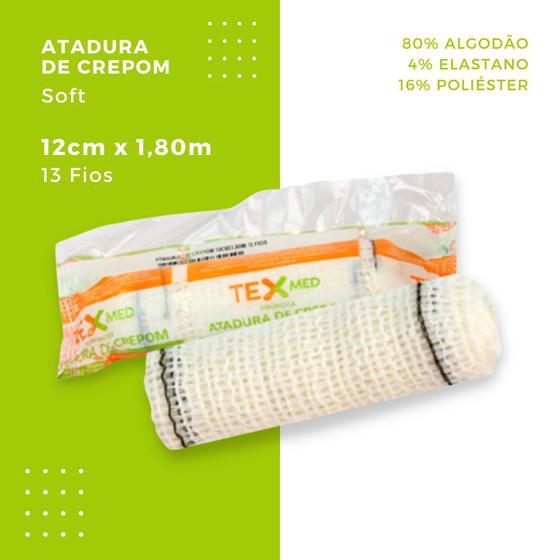 Atadura de Crepom 12cm 13 Fios Com 12 Unidades - TEXMED - Atadura - Magazine Luiza