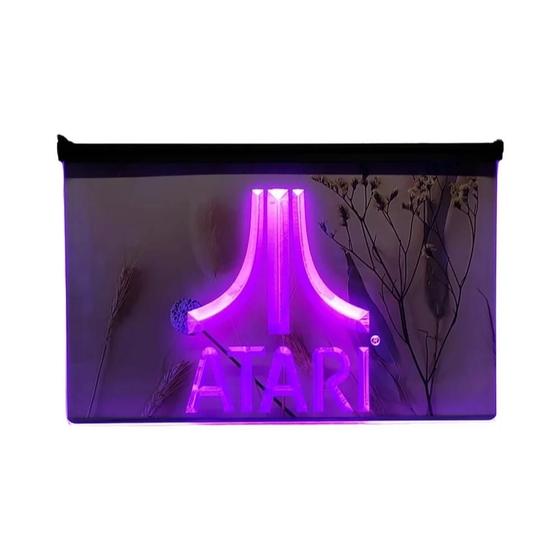 Atari Game PC Logo LED Neon Sign 3D Carving Wall Art Para Casa, Quarto ...