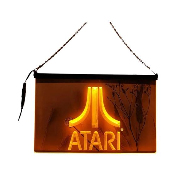 Atari Game PC Logo LED Neon Sign 3D Carving Wall Art Para Casa, Quarto ...