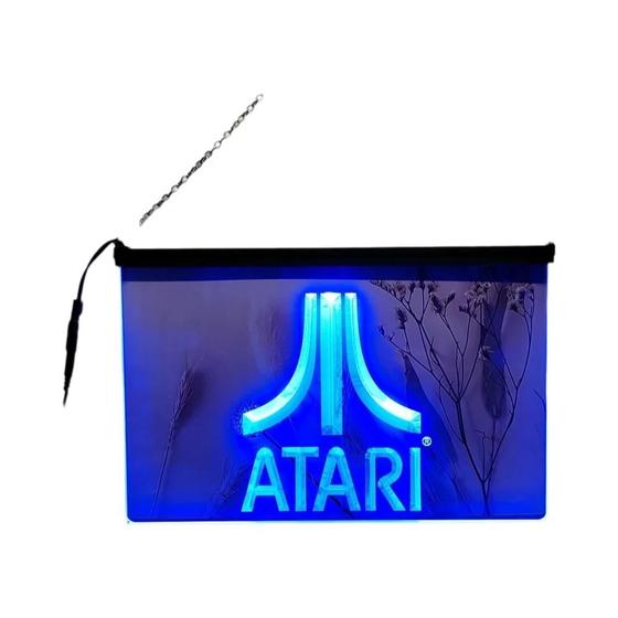 Atari Game PC Logo LED Neon Sign 3D Escultura Arte De Parede Para Casa ...