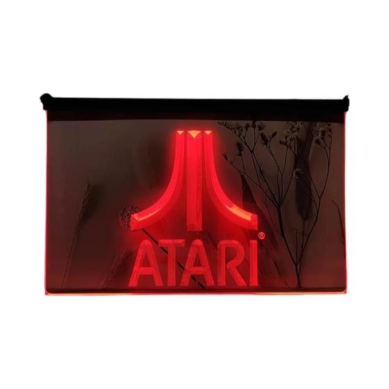 Atari Game PC Logo LED Neon Sign 3D Escultura Arte De Parede Para Casa ...